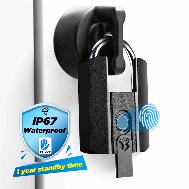 Wholesale Fingerprint Smart Padlock Finger Print Padlock With Keyless ...
