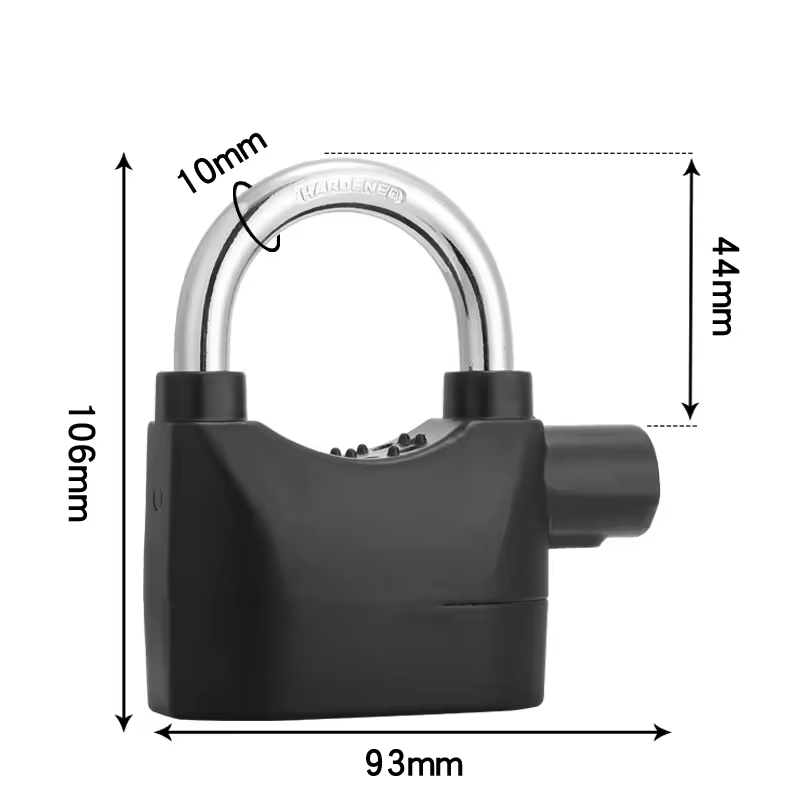 high decibel custom 110db alarm padlock anti-theft heavy duty key ...