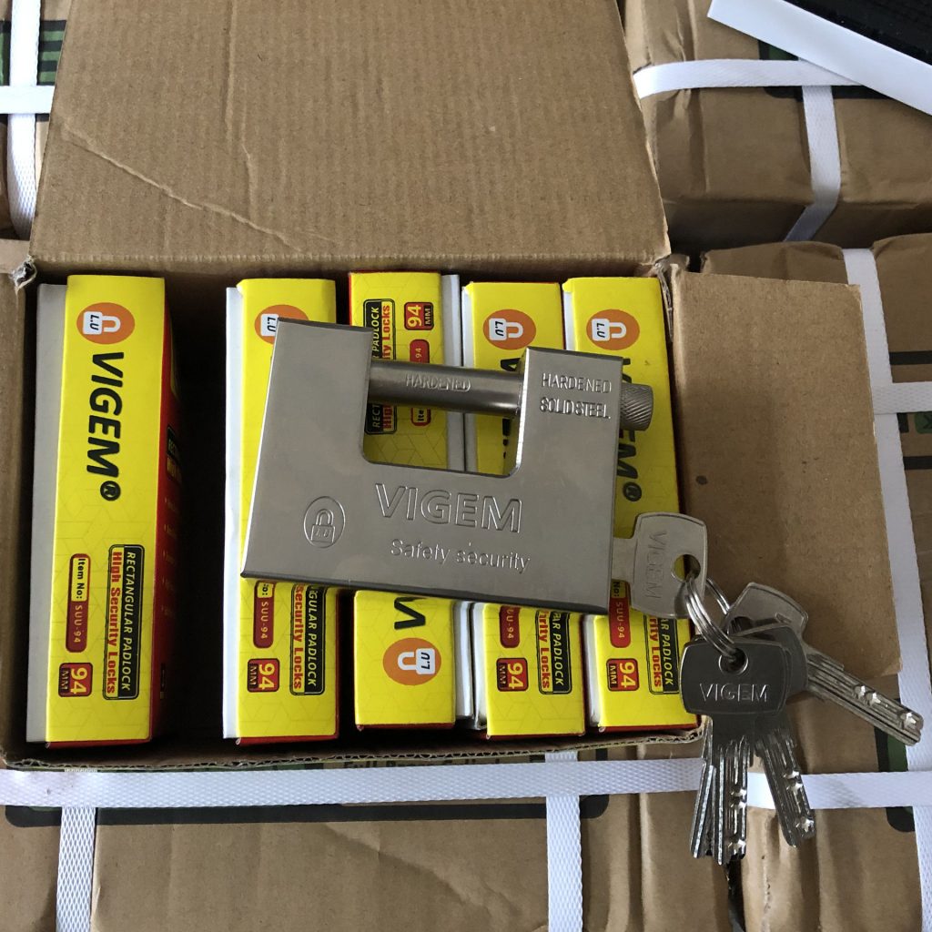 Customized Safe Heavy Duty Padlock Rectangular Square Iron Padlock 94mm ...